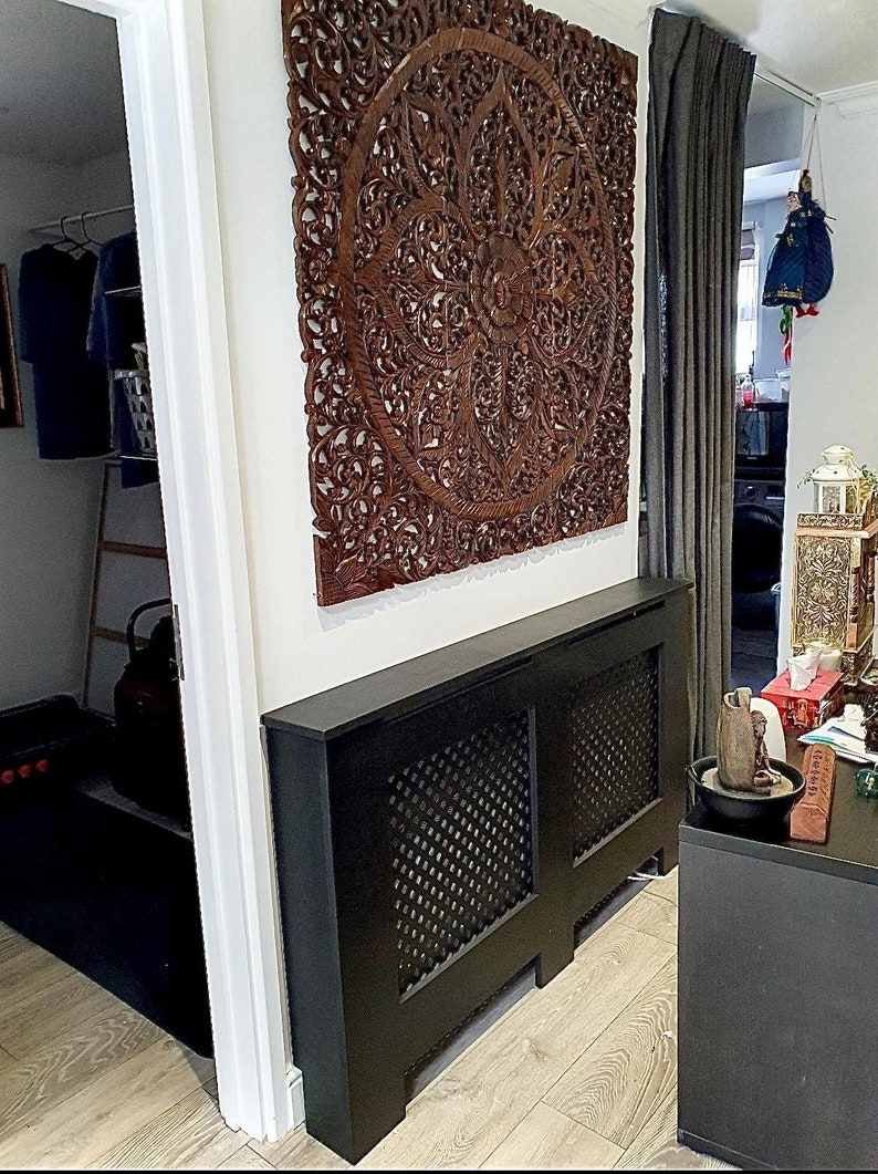 Diamond Grid Custom Radiator Cover Black - Etsy