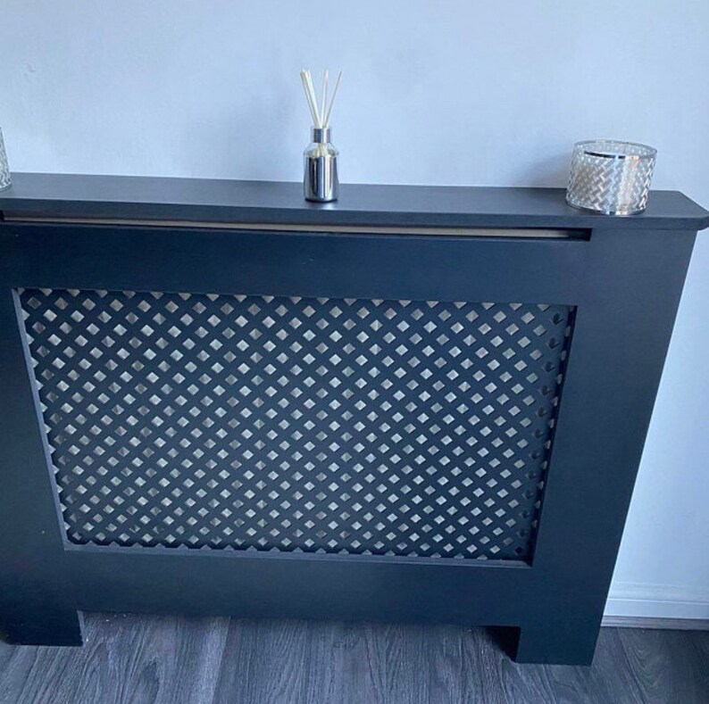 Diamond Grid Custom Radiator Cover - Black - Etsy