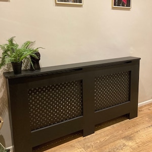 Diamond Grid Custom Radiator Cover - Black - Etsy