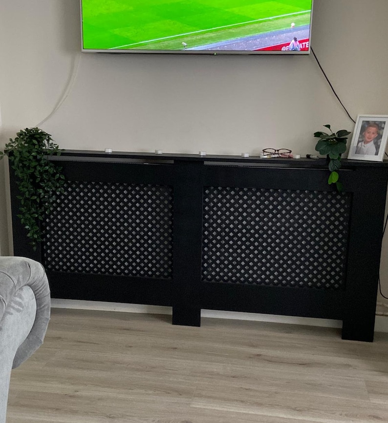 Diamond Grid Custom Radiator Cover Black - Etsy