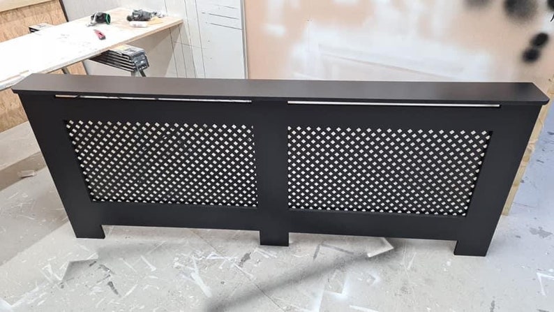 Diamond Grid Custom Radiator Cover - Black - Etsy