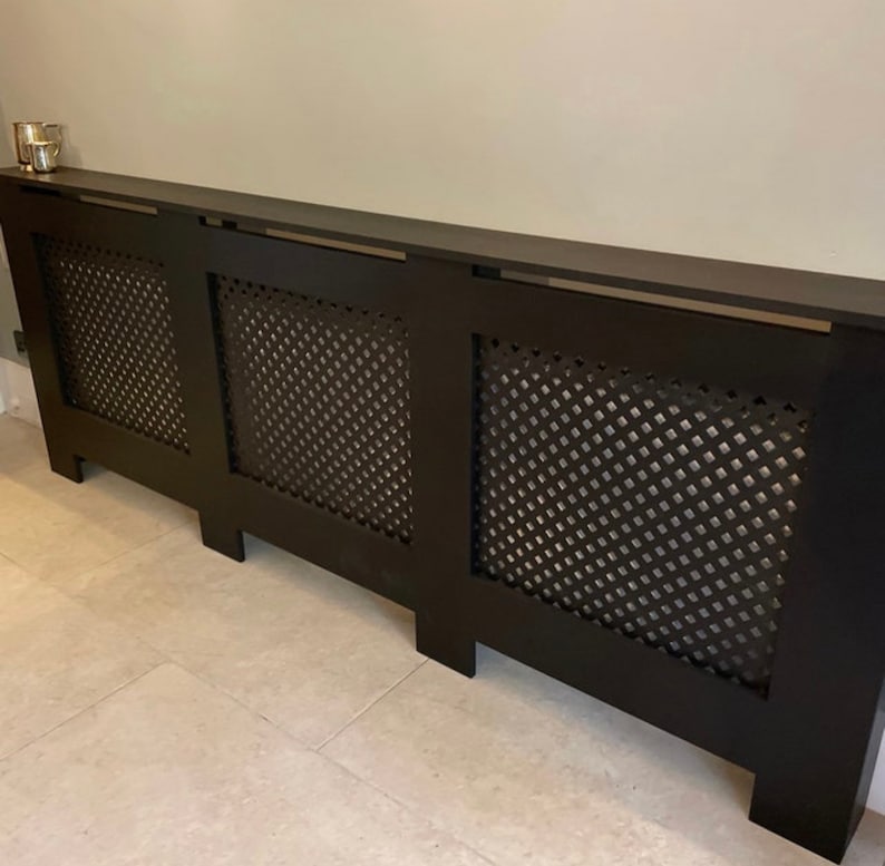 Diamond Grid Custom Radiator Cover - Black - Etsy