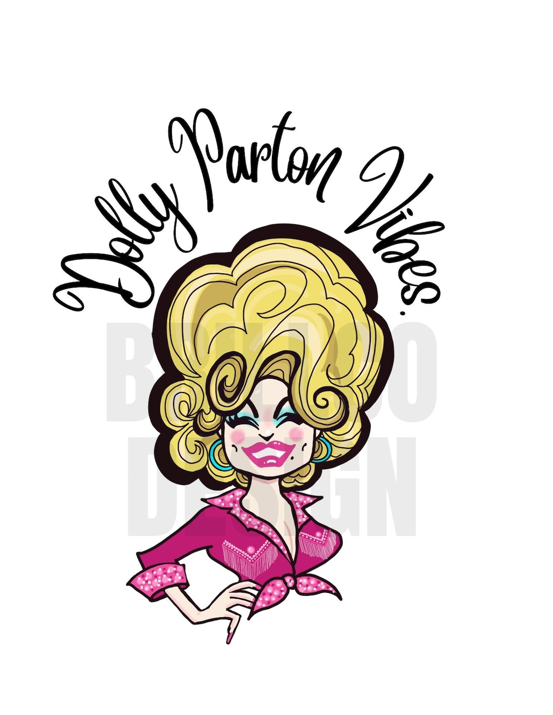 Dolly Parton Vibes. DIGITAL ART - Original Clip Art, DIY for Frame ...