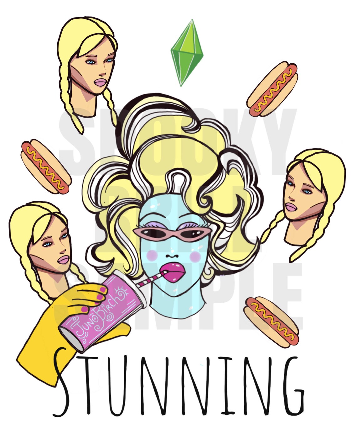 Juno Birch Sims DIGITAL ART Drag Trans Fan Art Print & - Etsy