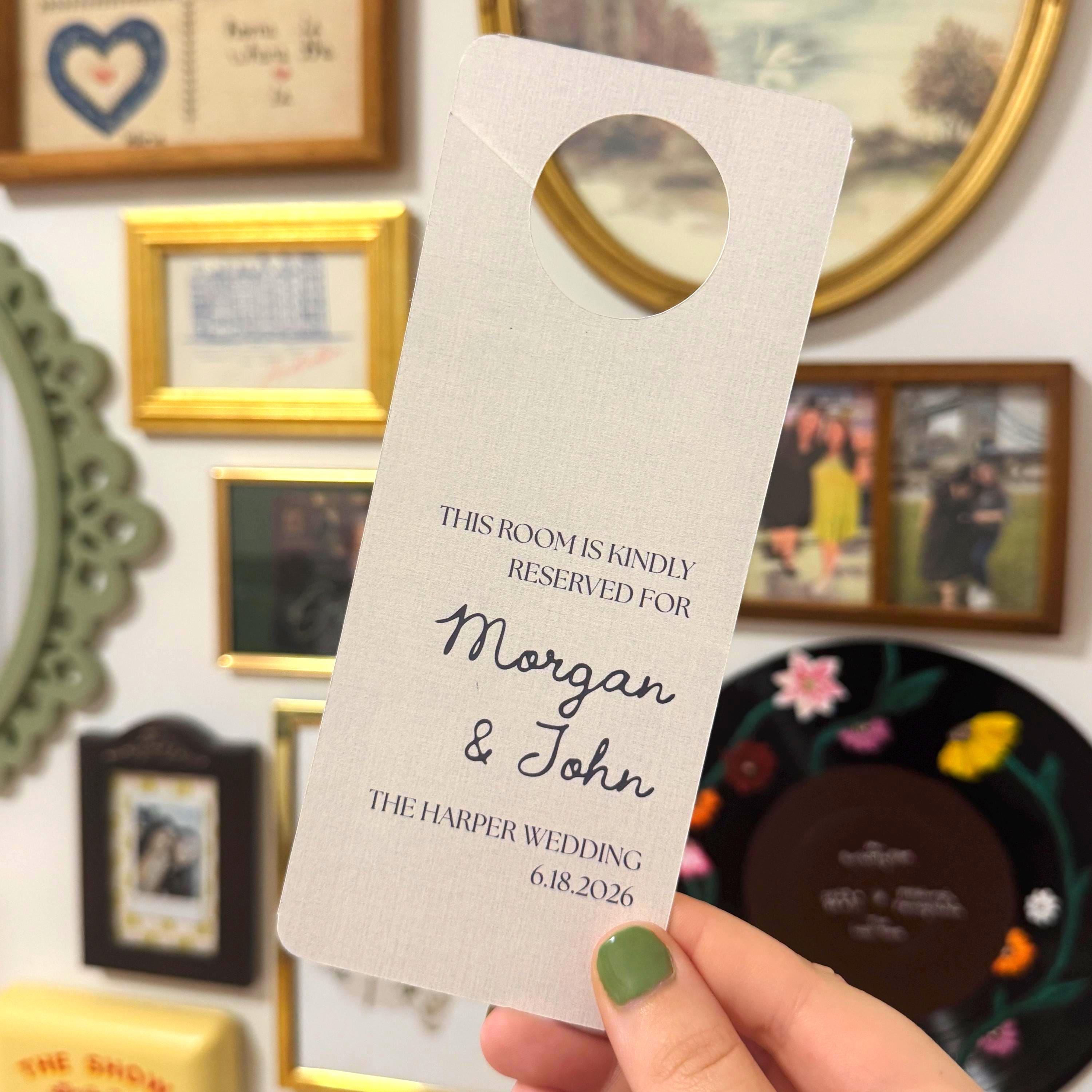 Custom Wedding Door Hangers, Personalized Hotel Guest Welcome Bags - Etsy