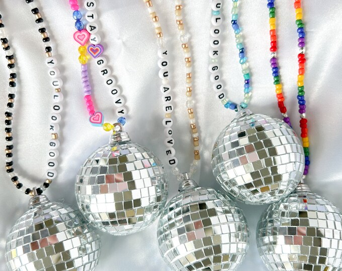 Disco Ball Car Accessory, Disco Ball Car Hanger, Chiffon Ribbon, Disco ...