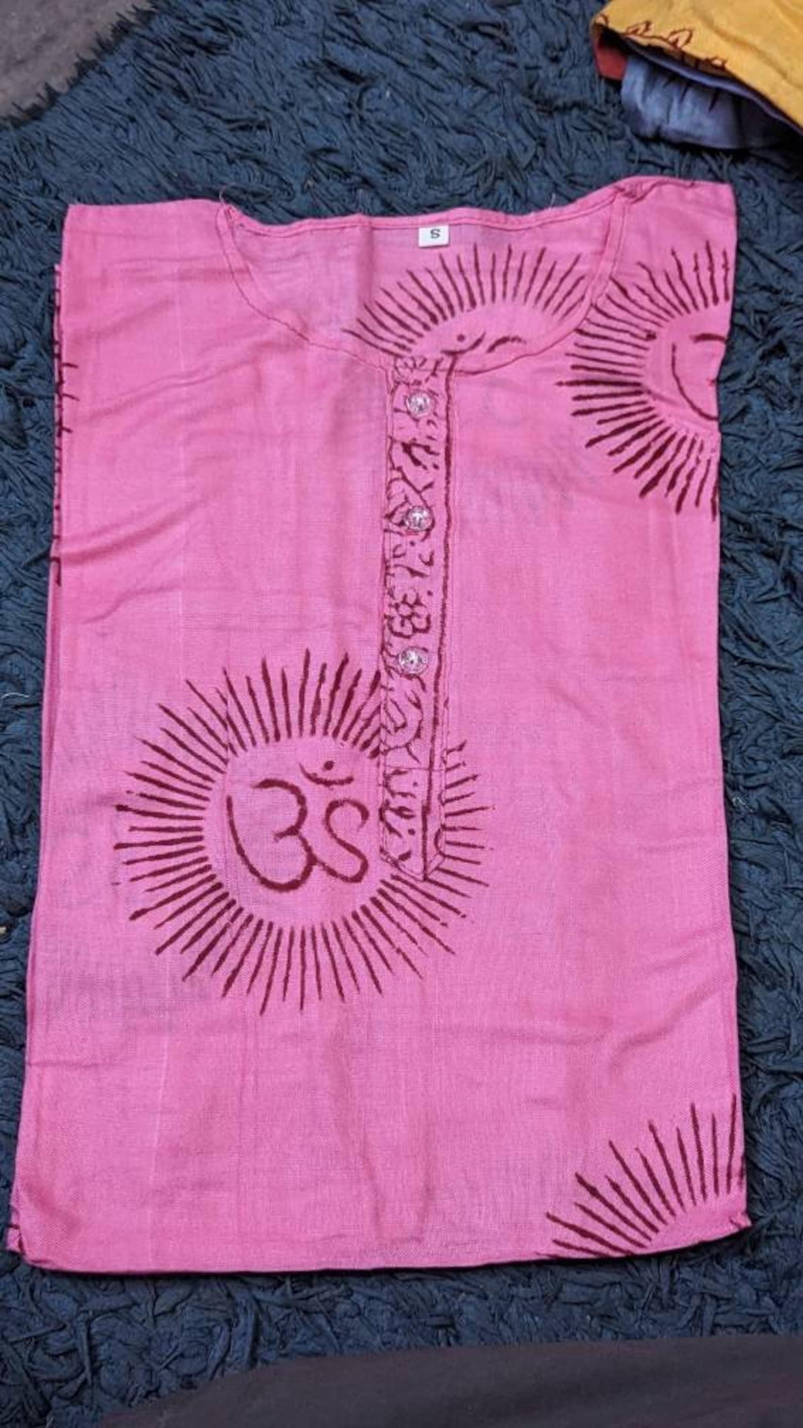 Om Shirt Small Size Handmade Vintage Style Clothing , Comfy Boho Style ...