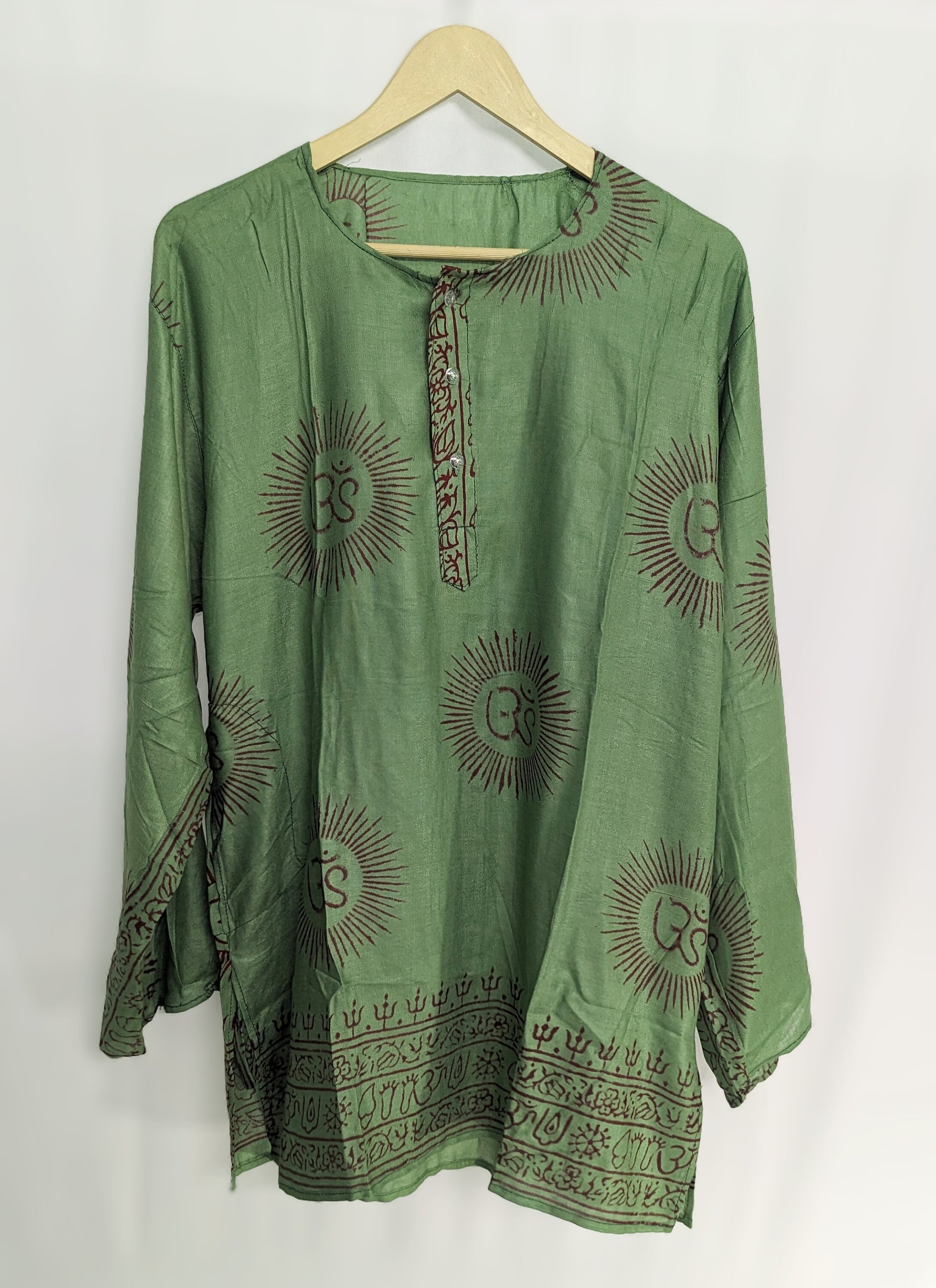 Om Shirt X-large Handmade Vintage Style Clothing , Comfy Boho Style ...