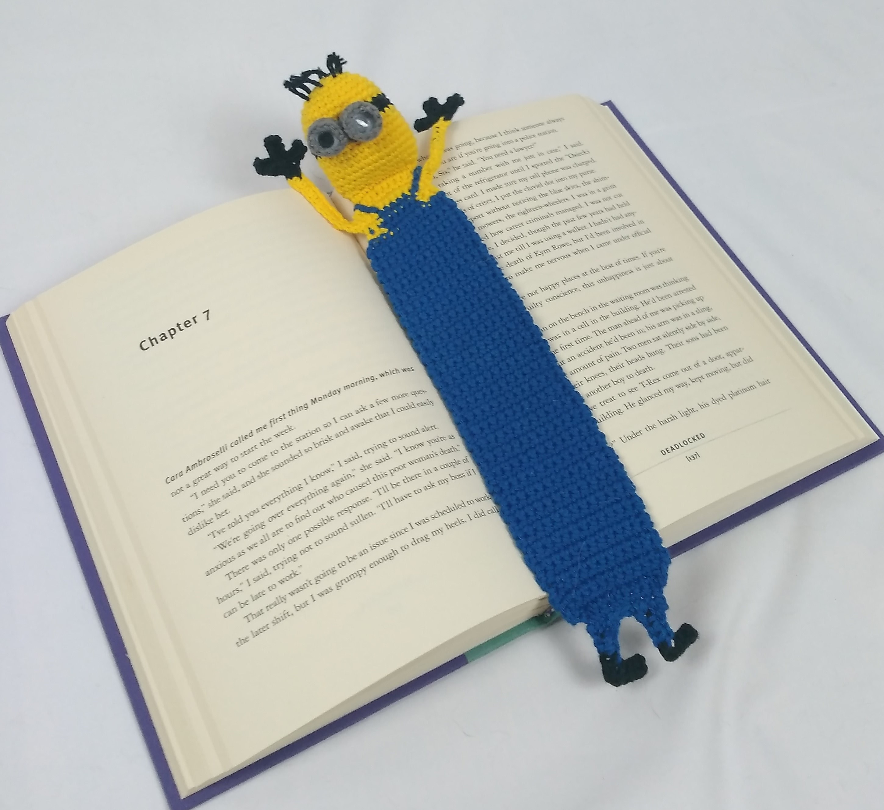 Handmade Crochet Minion Inspired Bookmark - Etsy