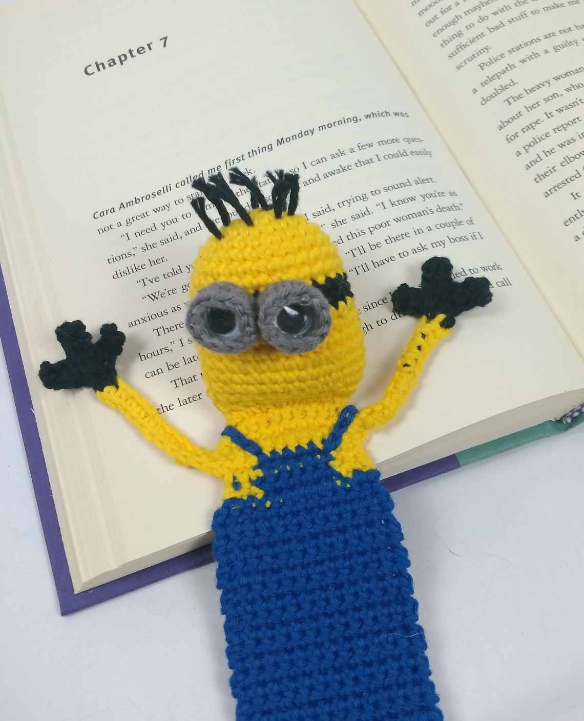 Handmade Crochet Minion Inspired Bookmark - Etsy Canada