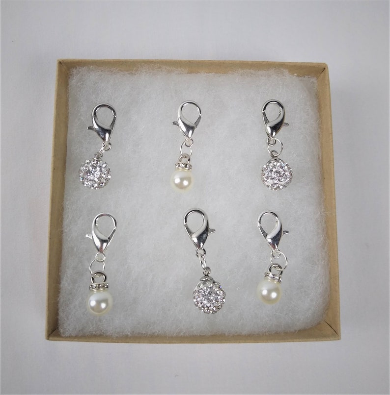 Pearl & Rhinestone Stitch Markers - Etsy