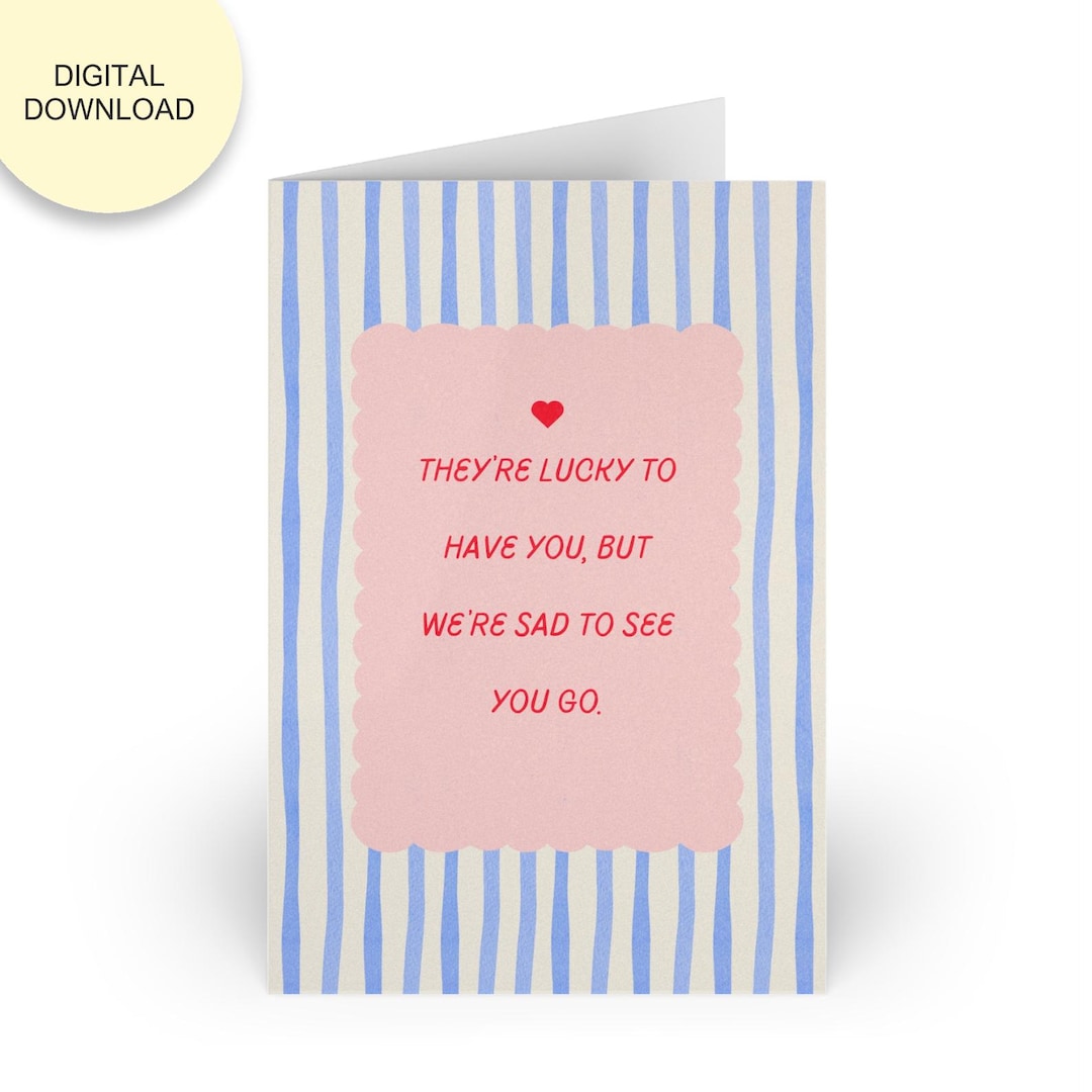 Printable Farewell Card for Coworker | Goodbye Card | Office Going Away ...