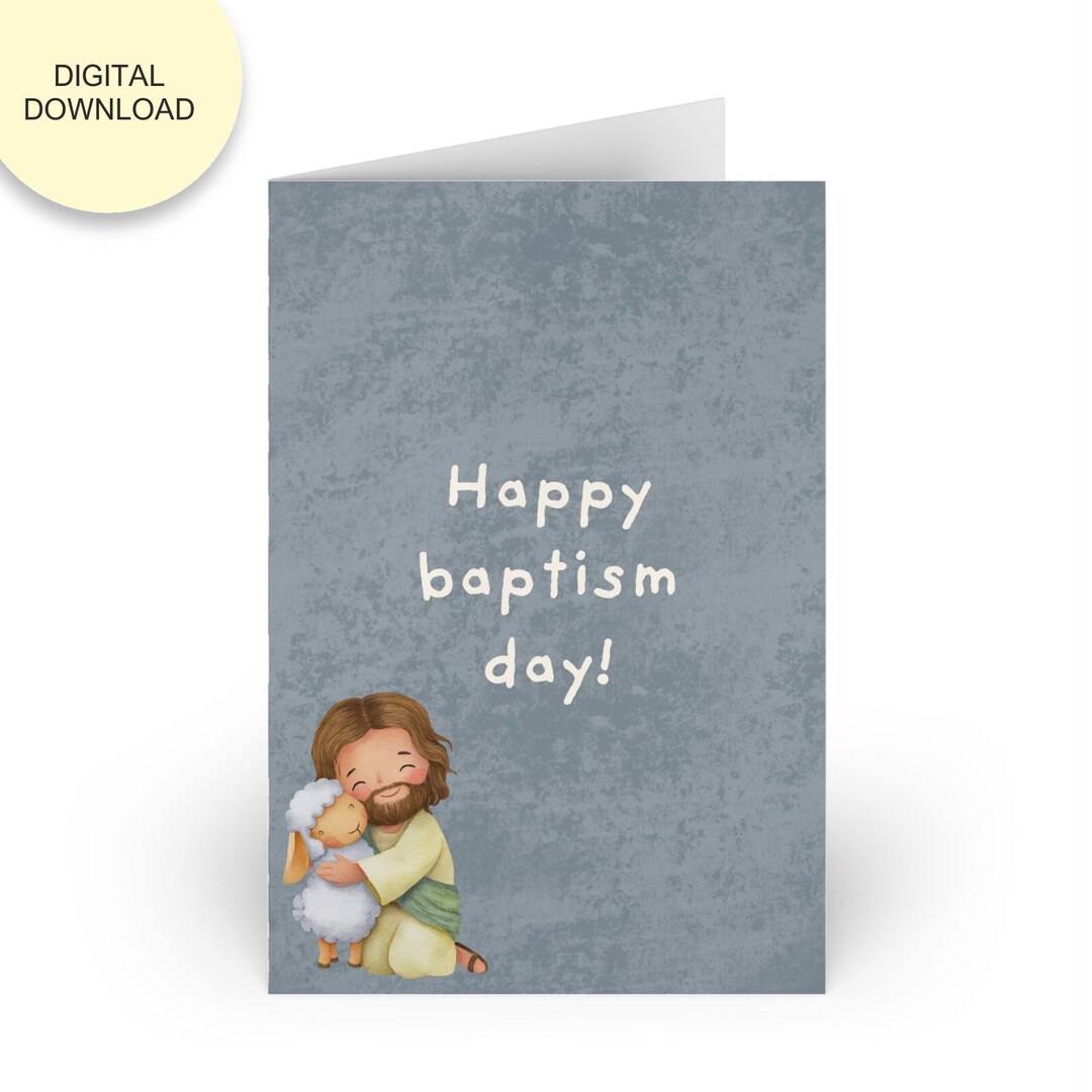 Baptism Card Printable, Baptism Greeting Card, Baptism Card for ...