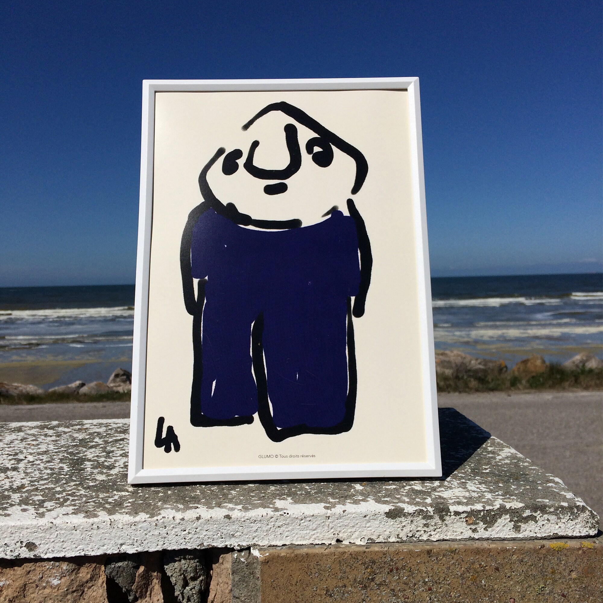 Funny and Artistic Little Poster of Original Character GLUMO in Dark ...