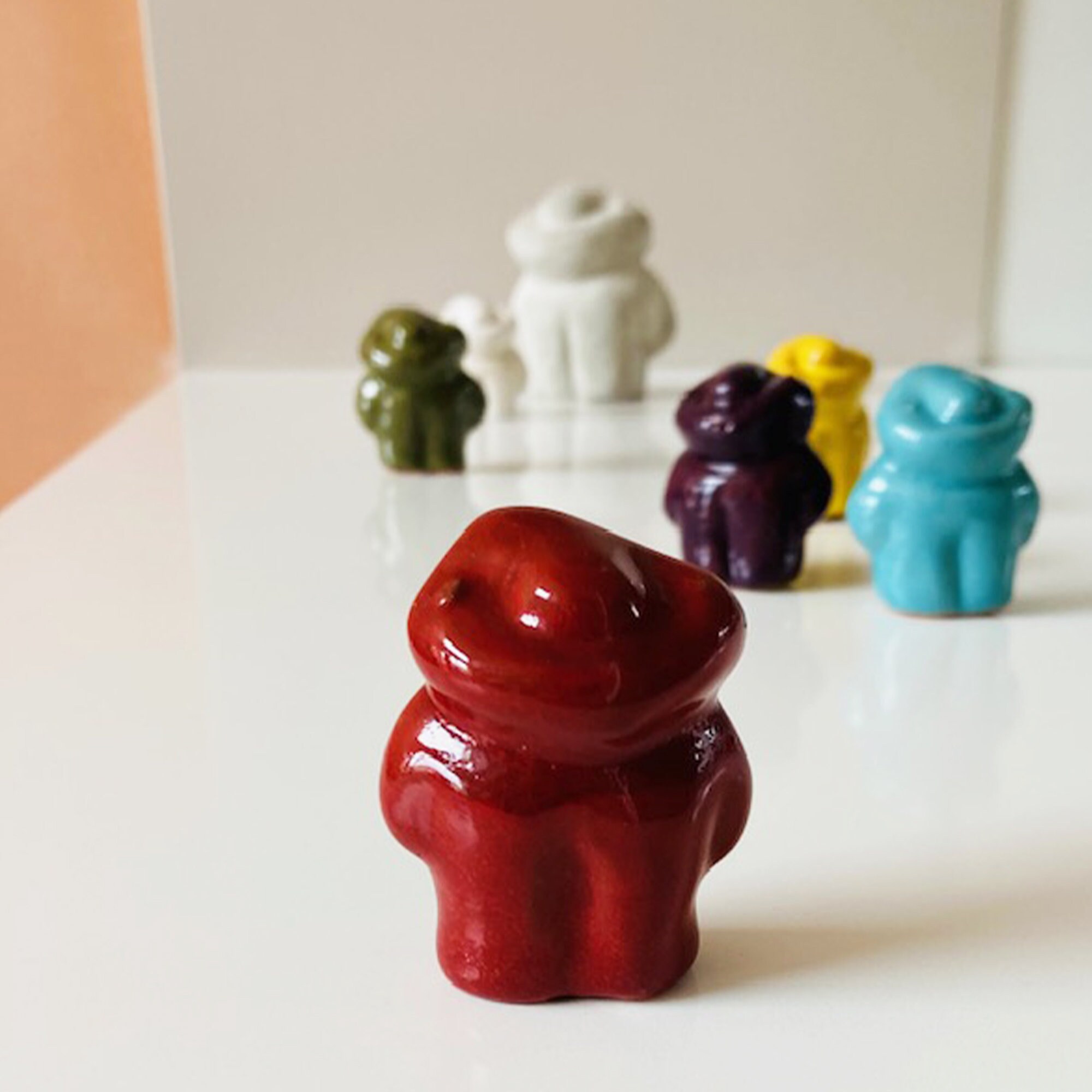 Charming and Original Red Gift, GLUMO Collectible Character in Ceramic ...