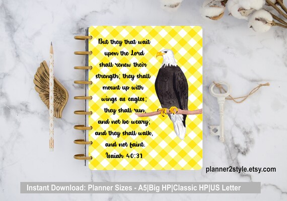 Eagle Isaiah 40:31Faith Planner Cover Happy Planner | Etsy