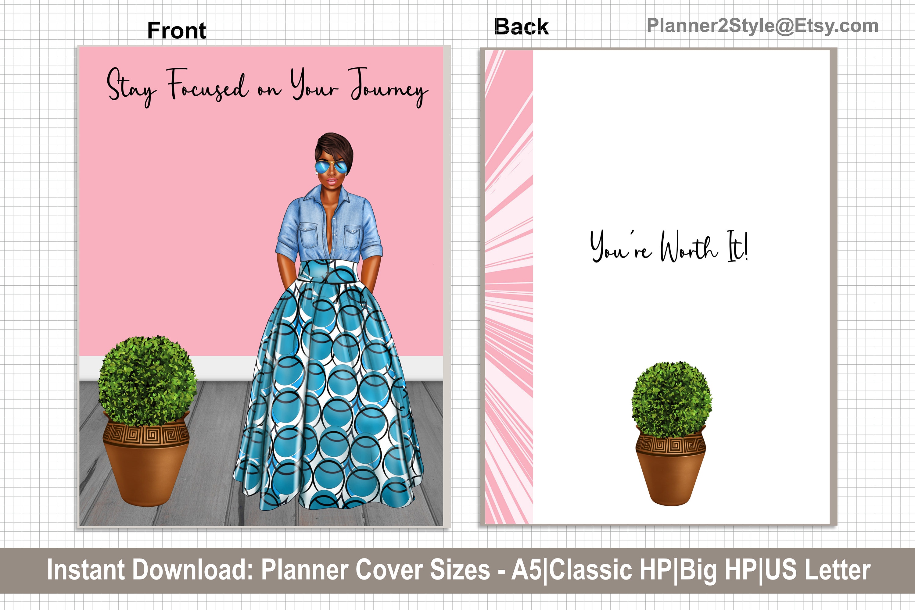 Stay Focused Happy Planner Printable Coverdashboardplanner - Etsy