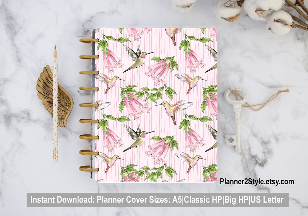 Hummingbirds Printables Happy Planner Cover Animals Printable Planner ...