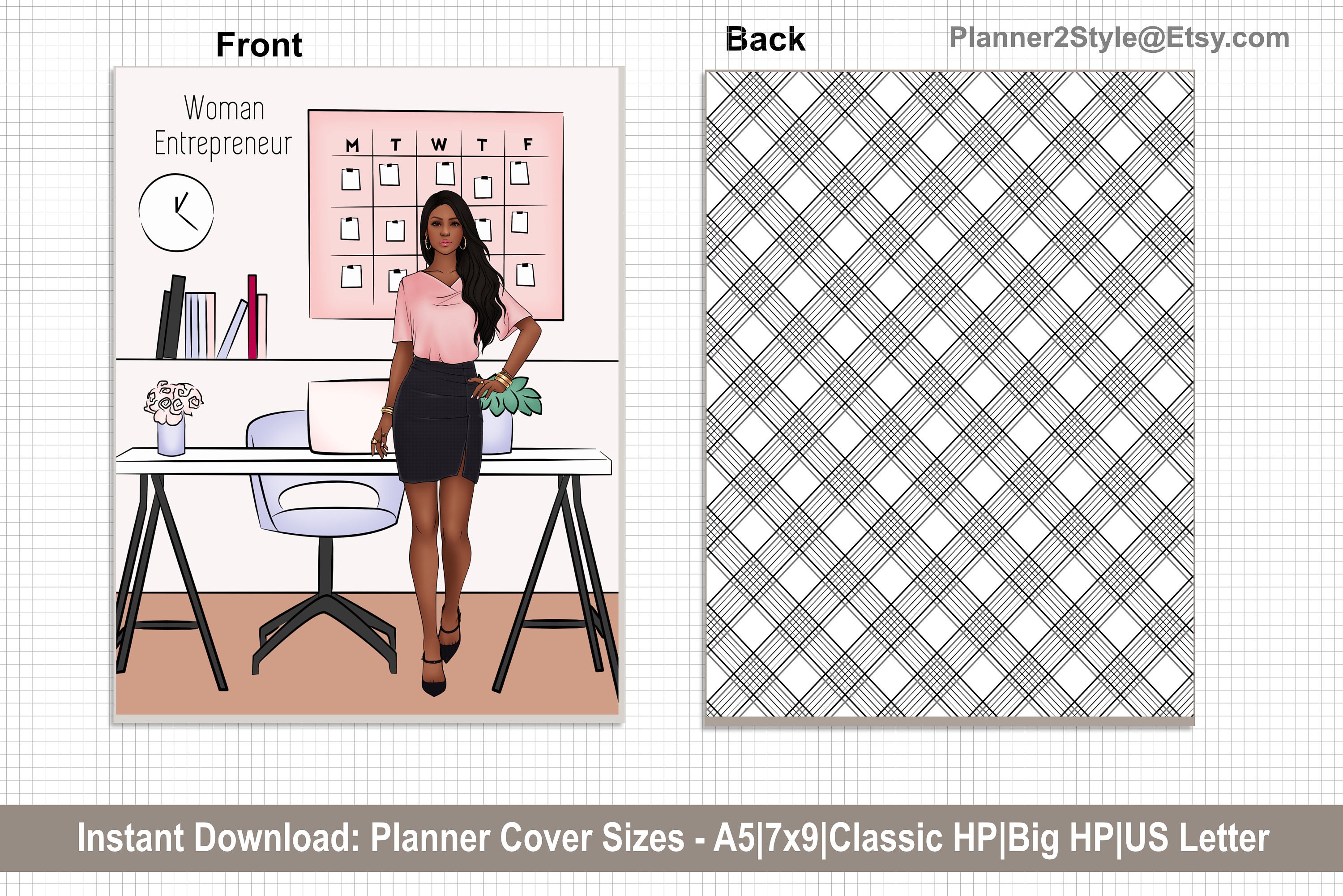 Boss Lady Planner Printable Coverl Business Woman Planner Cover - Etsy
