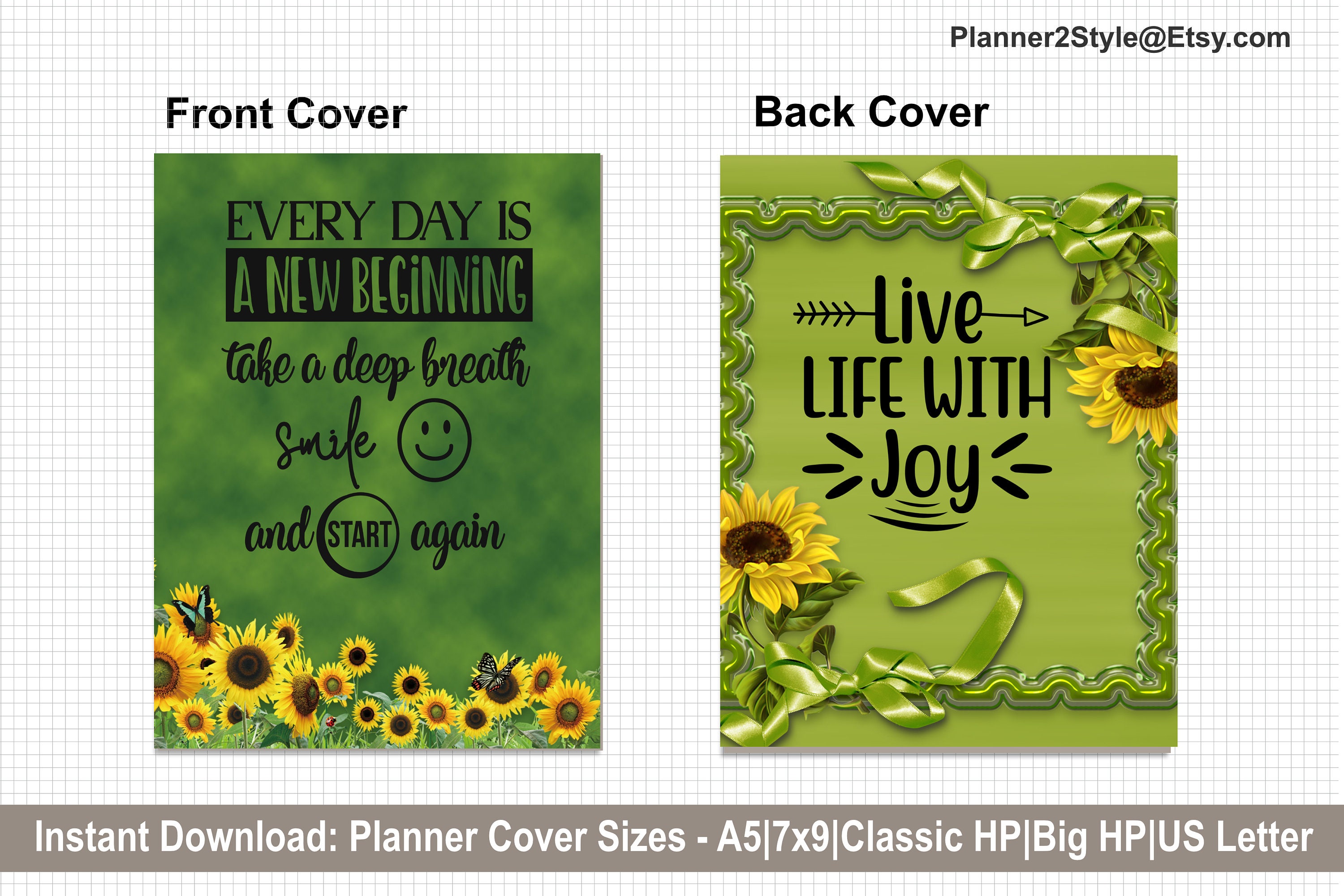Sunflowers Happy Planner Printable Cover Happy Planner Printable Cover ...