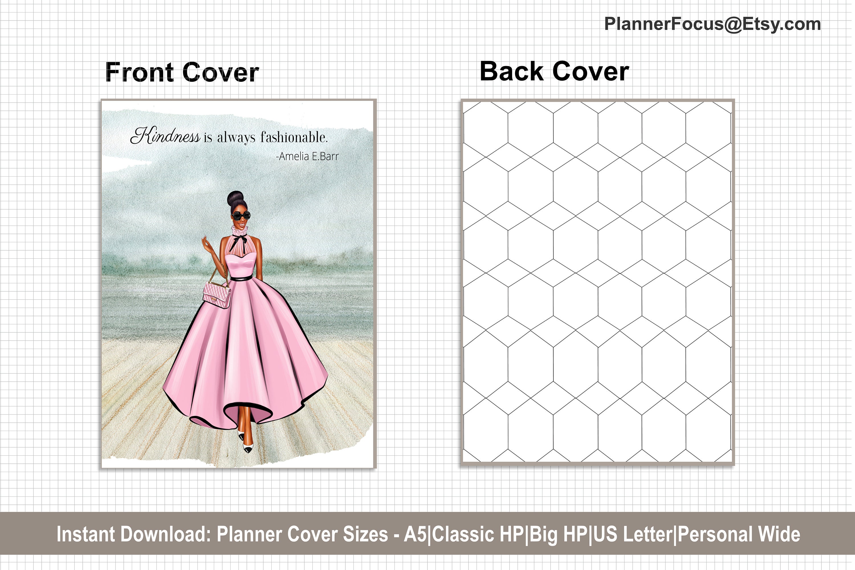 Woman Planner Cover Printable Planner Covers Happy Planner Printable ...