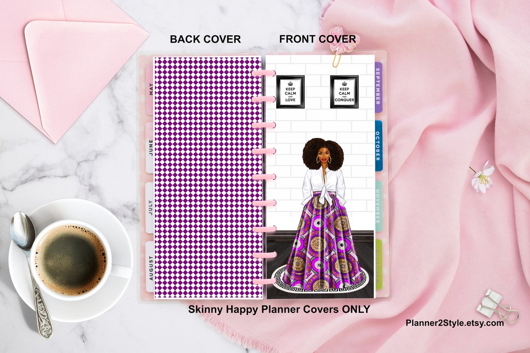 Woman Skinny Planner Printable Cover Happy Planner Printable Cover ...
