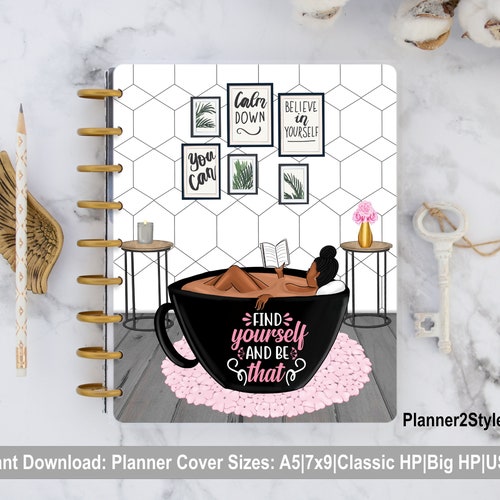 Self-care Happy Planner Printable Cover Relaxation Planner - Etsy