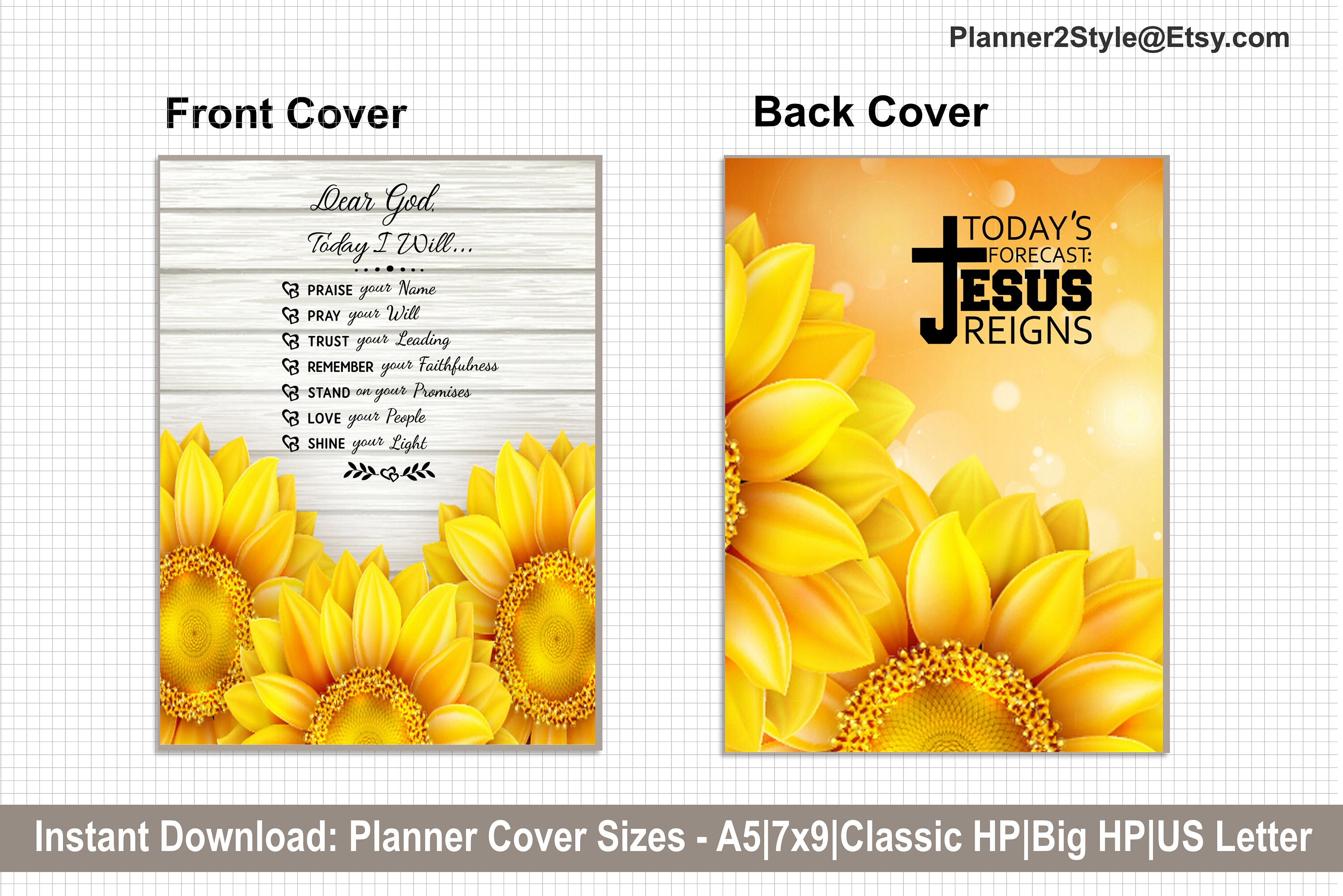 Sunflowers Happy Planner Printable Cover Happy Planner Printable Cover ...