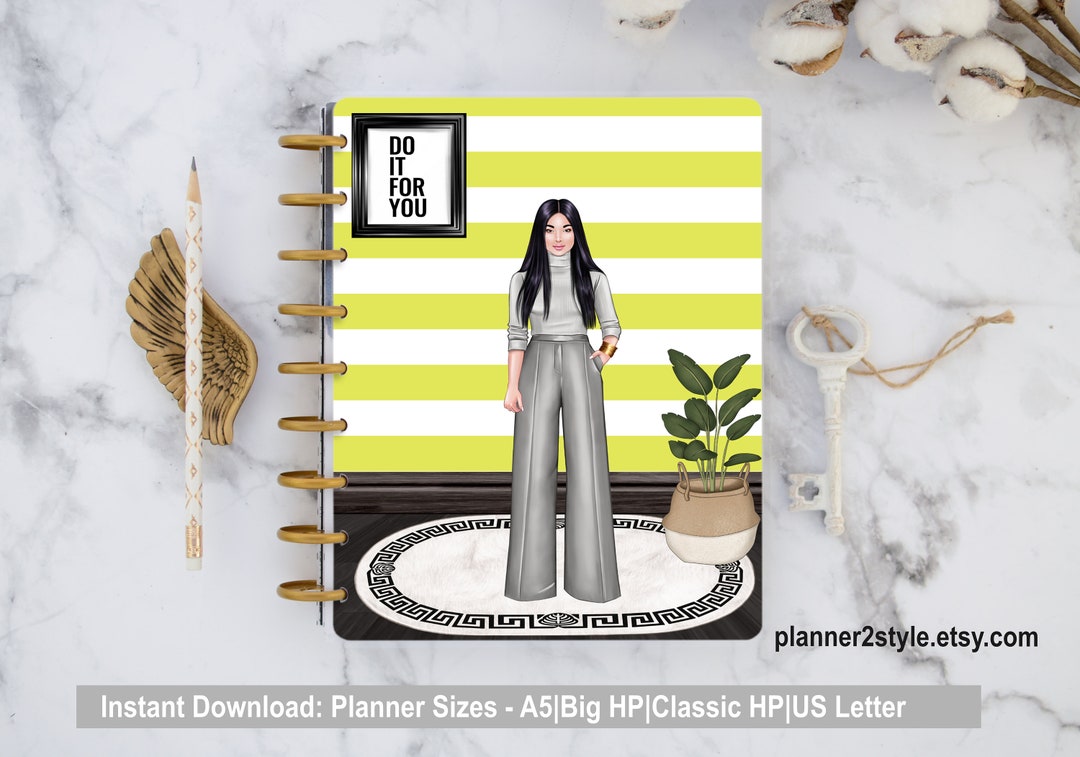 Asian Woman Happy Planner Printable Planner Cover Happy Planner ...