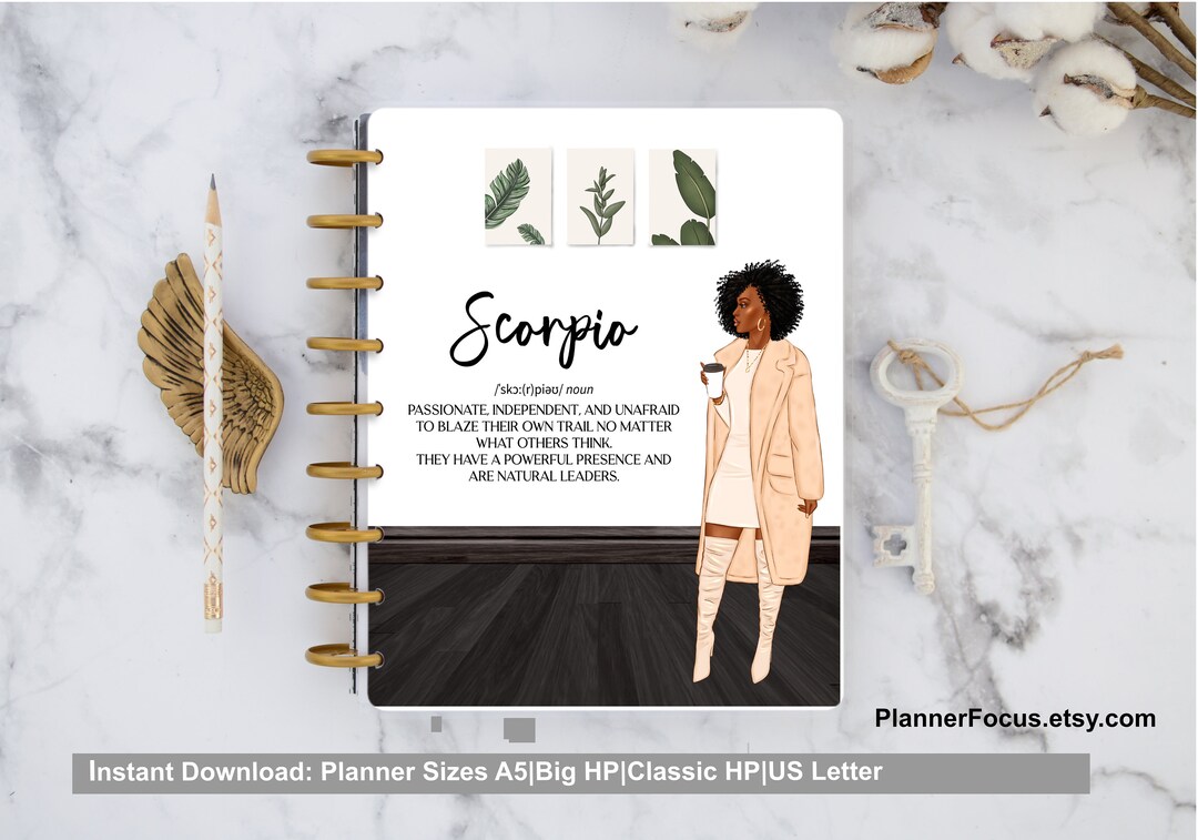 Scorpio Planner Cover Zodiac Printable Planner Covers Happy Planner ...