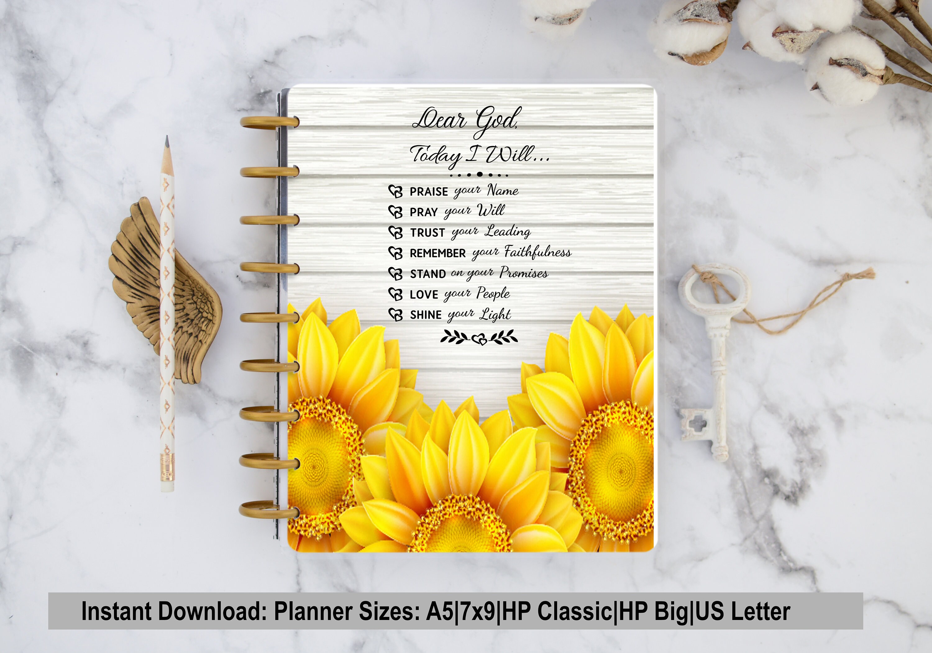 Sunflowers Happy Planner Printable Cover Happy Planner Printable Cover ...