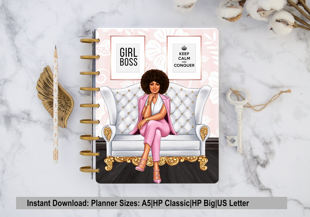Boss Lady Girl Boss Goals 4 Count Set Happy Planner Printable Cover ...