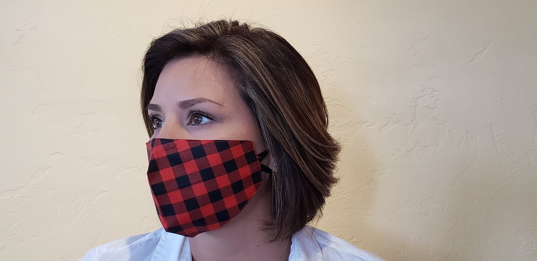 Classic Lumberjack Plaid Face Mask - Etsy