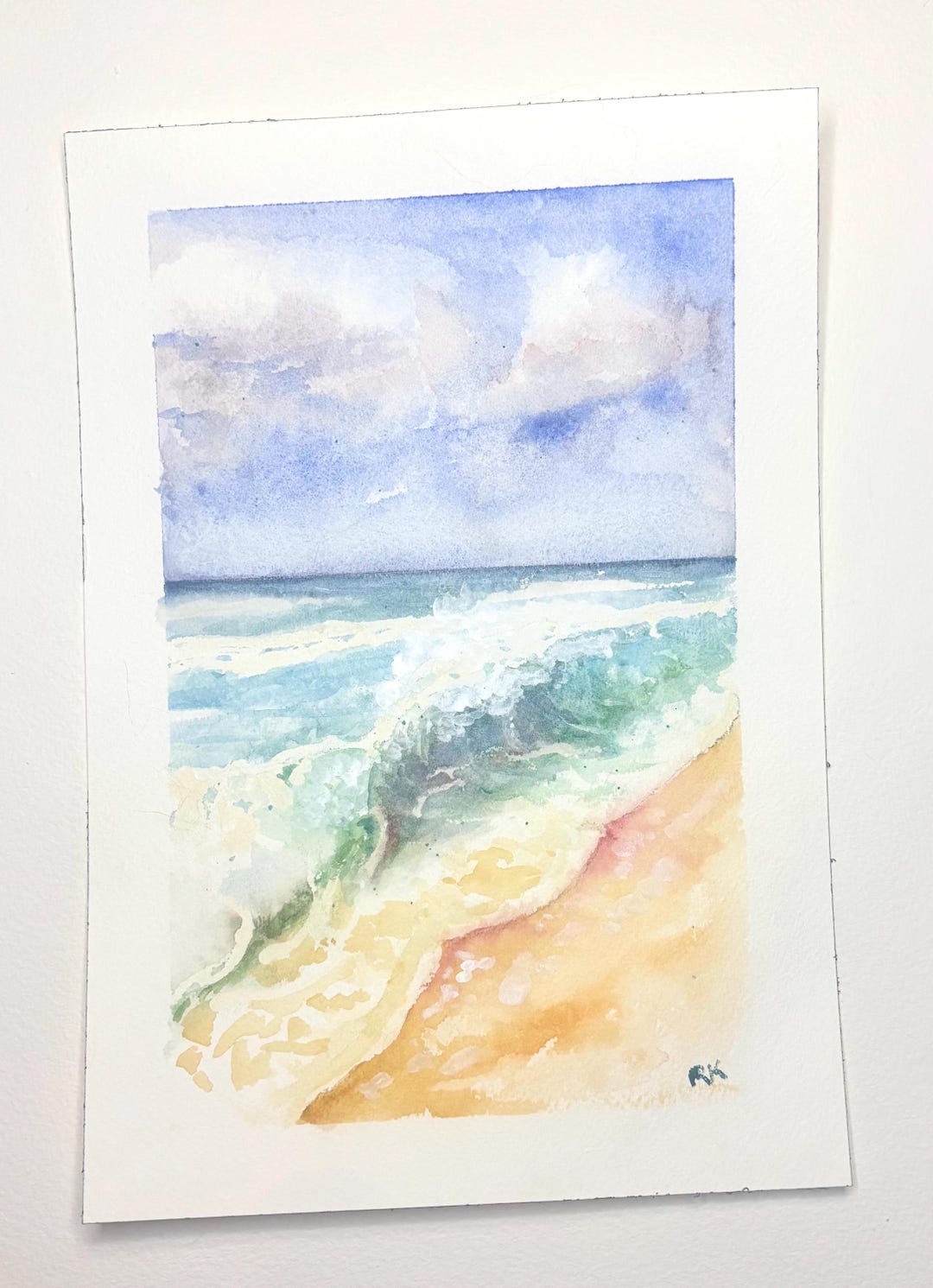 Watercolor Art Watercolor Ocean Theme Artwork Ocean Painting Wall Decor ...