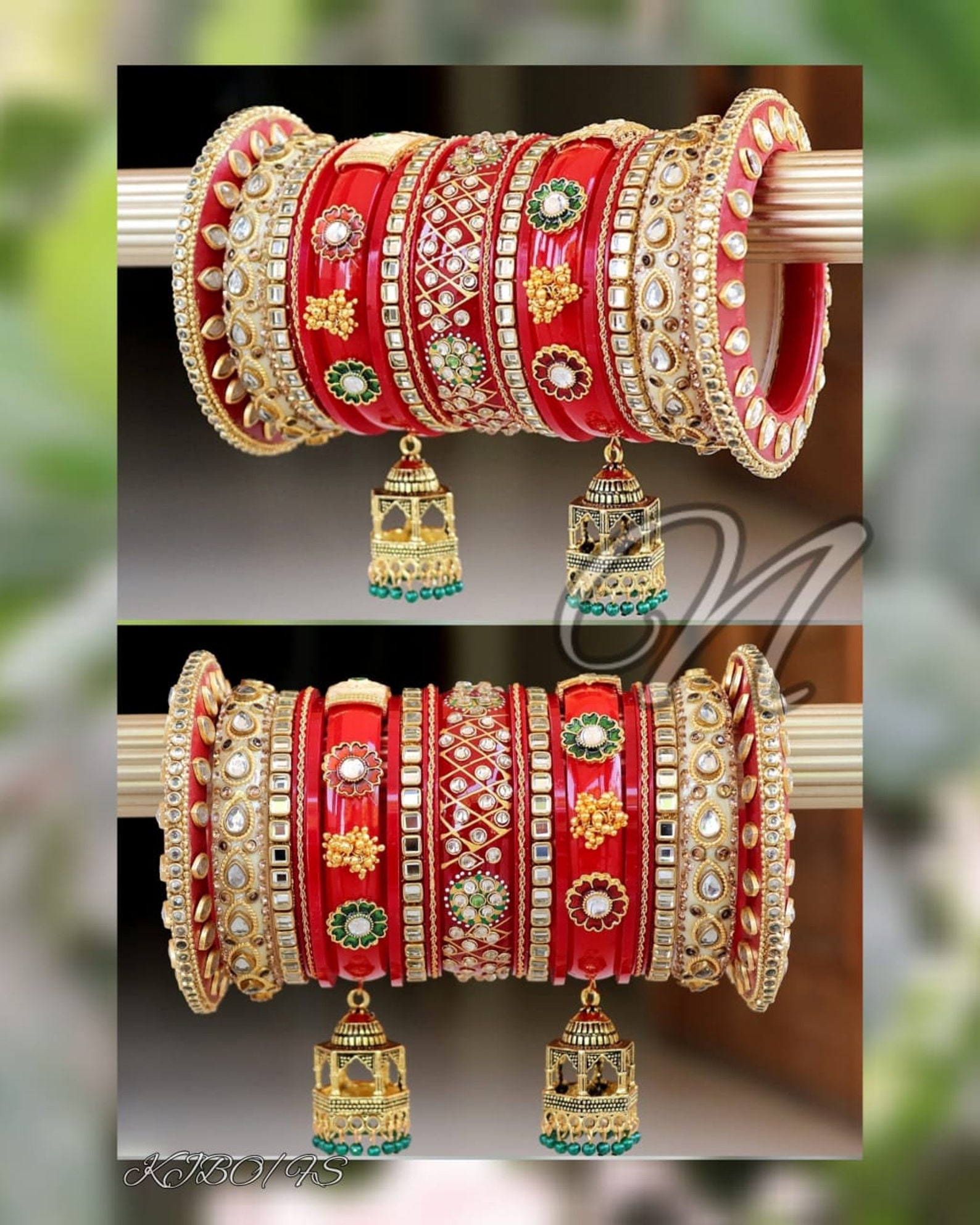 Heavy Hand Work Red Rajputi Bridal Chuda, Marwari Wedding Chuda, Indian ...