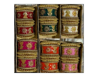 Heavy Work Designer Indian Bangles Rajputi Marwari Chuda - Etsy