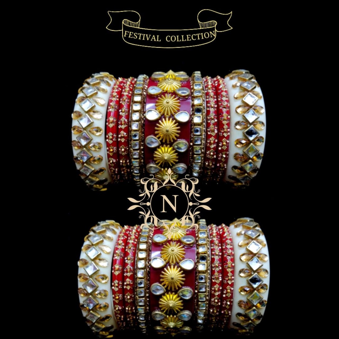 Heavy Work Rajputi Wedding Chuda Marwari Bridal Chuda Indian - Etsy