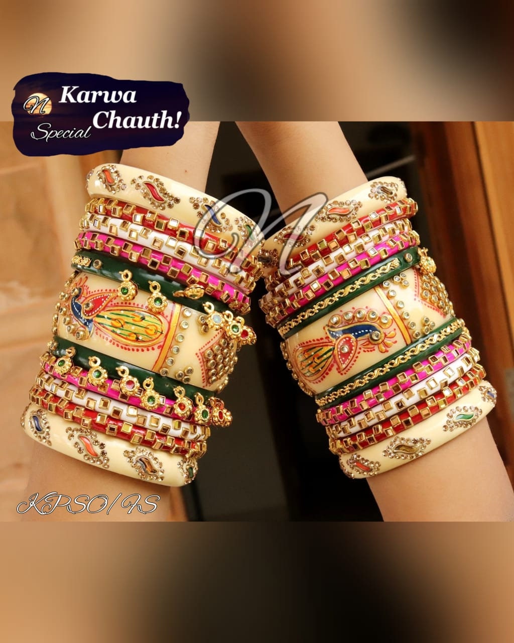 Designer Hand Work Indian Bangles Rajwari Jaipuri Bridal - Etsy
