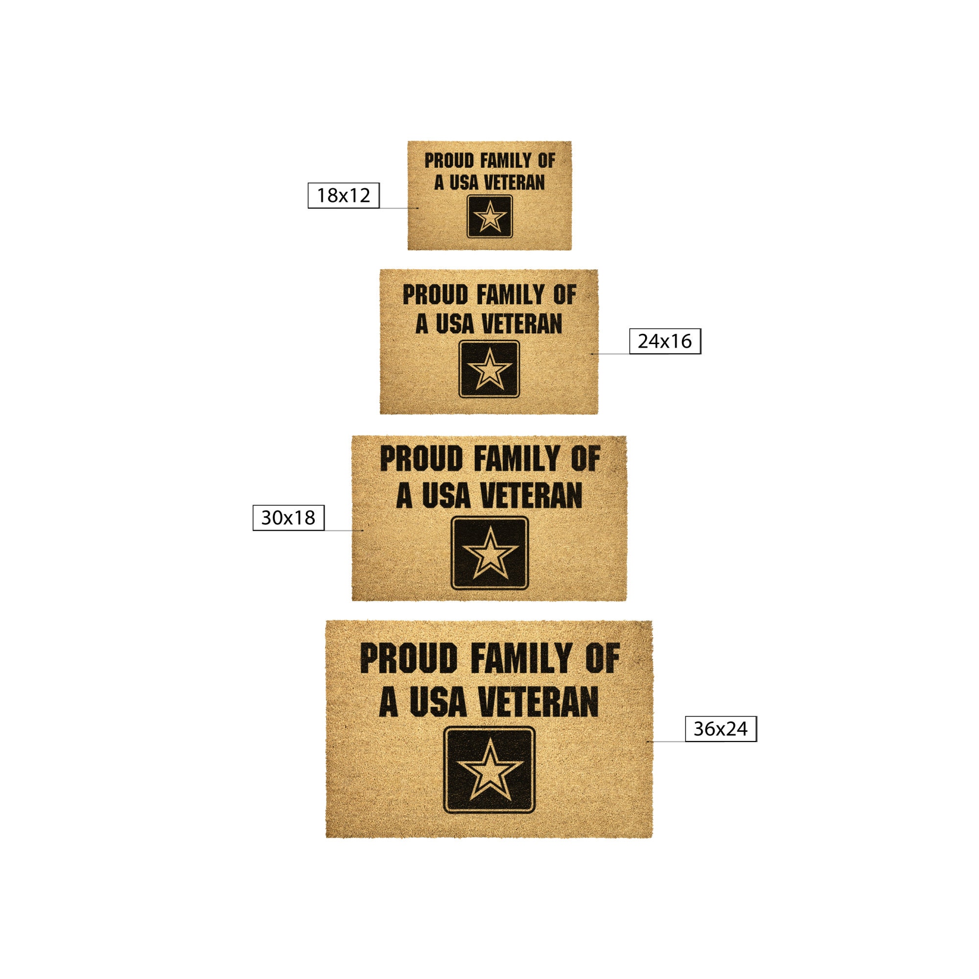 US Army Veteran Doormat | Coir Doormat | Soldier Gift | USA Gift | Army ...