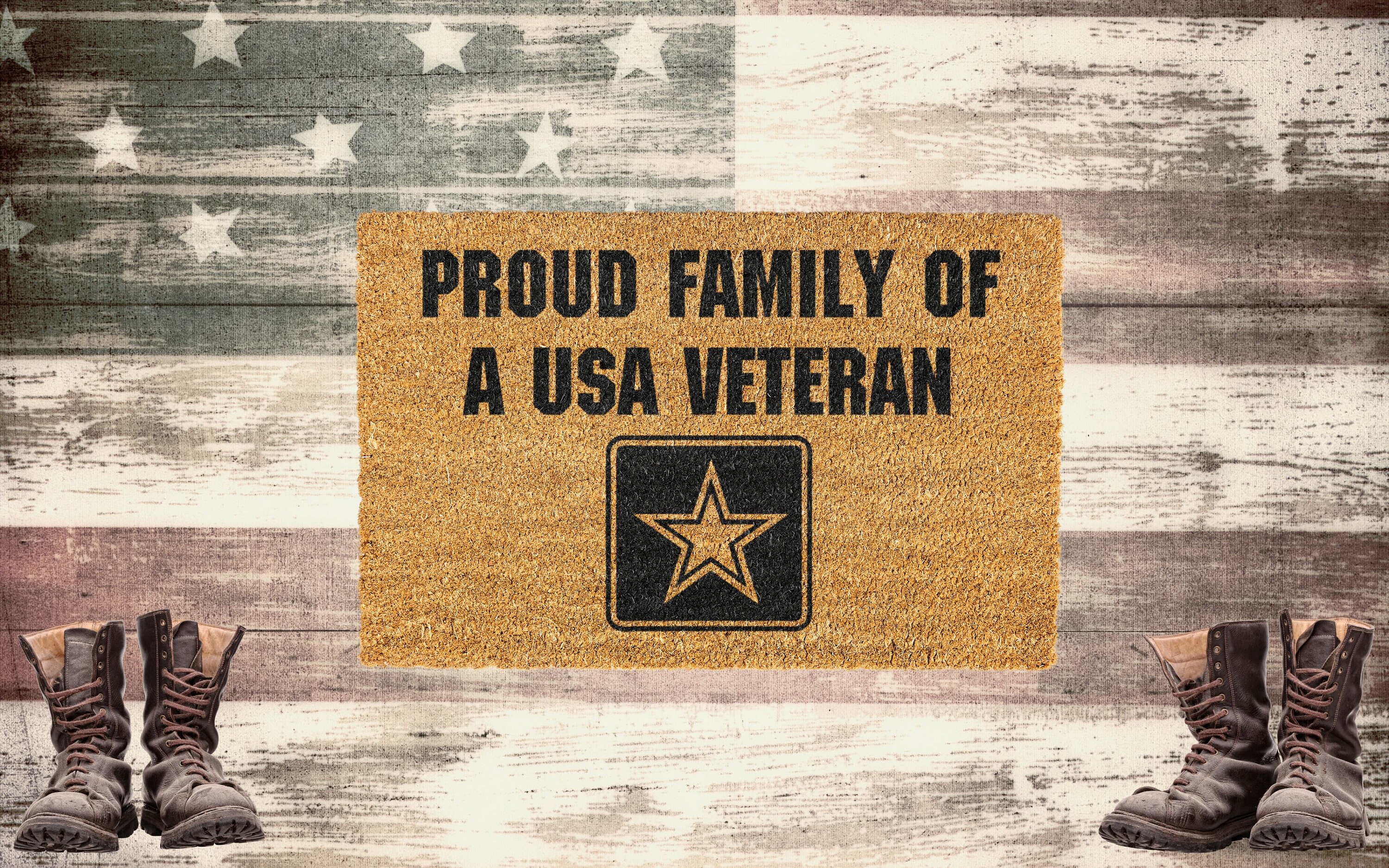 US Army Veteran Doormat | Coir Doormat | Soldier Gift | USA Gift | Army ...