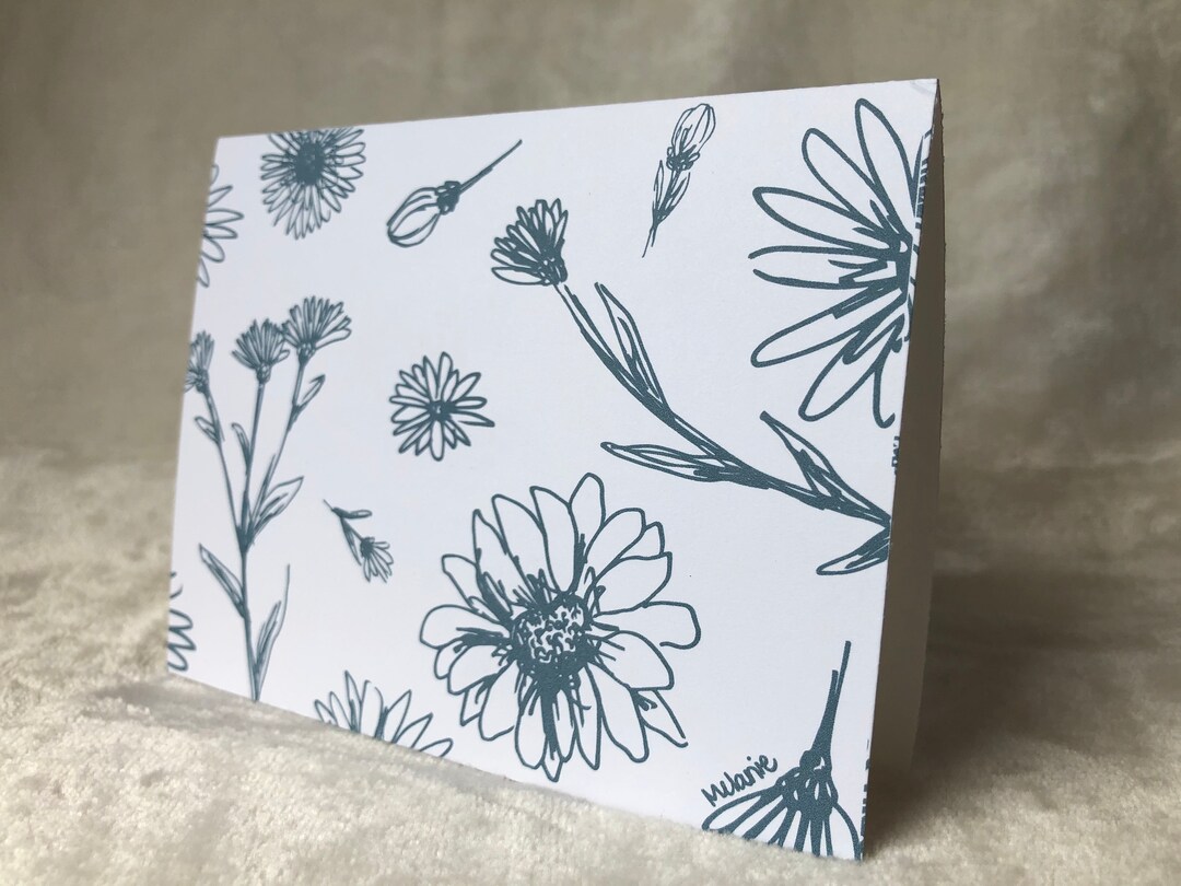 Daisy Notecard - Etsy