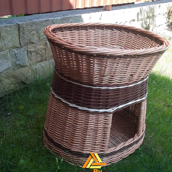 Wicker Cat Bed - Etsy