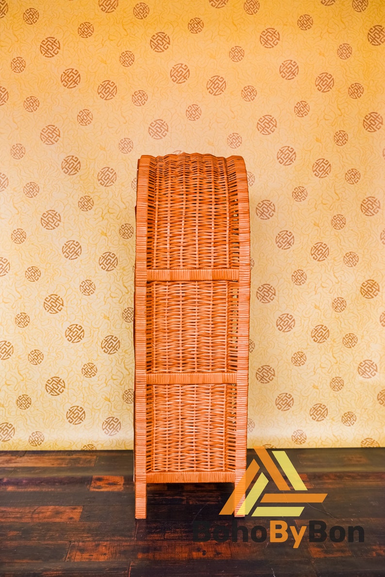 Wicker Shelf With Arch Top and Bottom Closed Shelf Wicker - Etsy