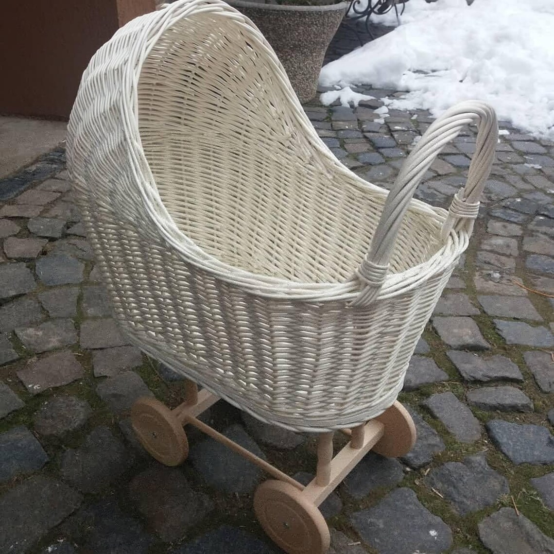 Wicker Doll Stroller Wicker Baby Carriage Wicker Pram Boho | Etsy