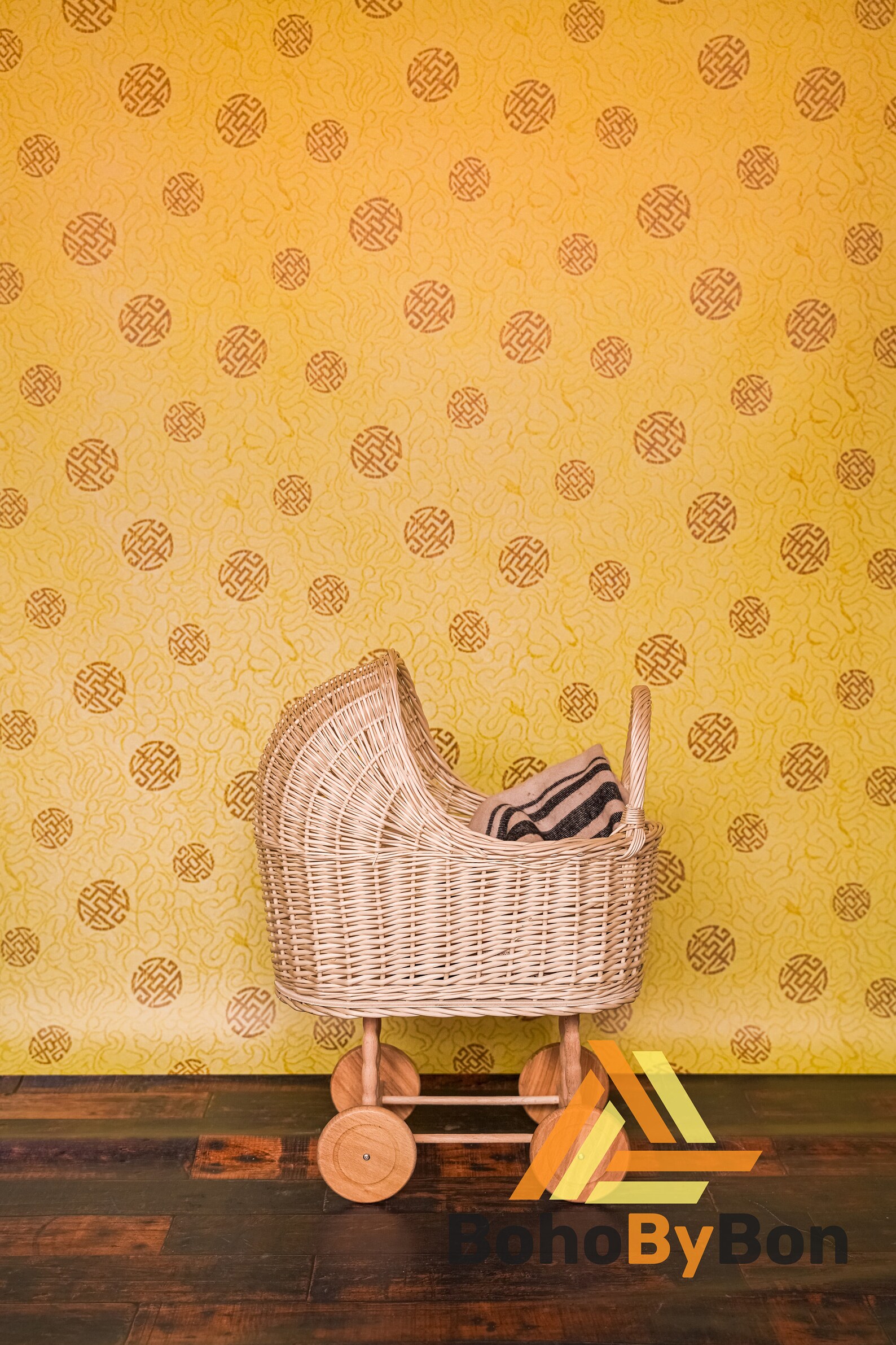 Wicker Doll Stroller Wicker Baby Carriage Wicker Pram Boho | Etsy