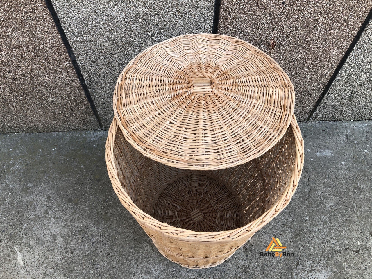 Tall Wicker Laundry Hamper Large Wicker Laundry Basket | Etsy