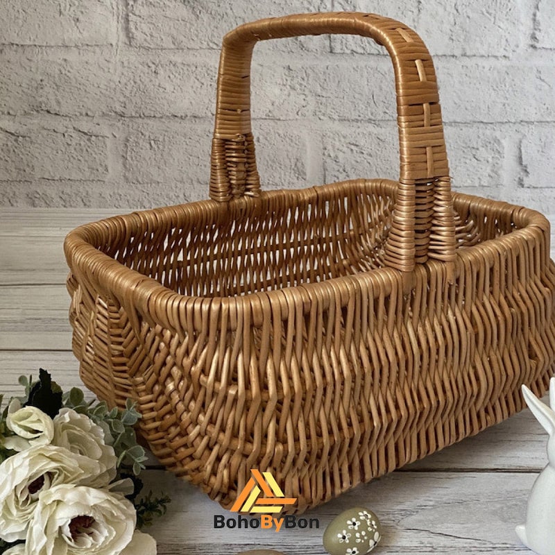 Woven Basket 40cm - Etsy