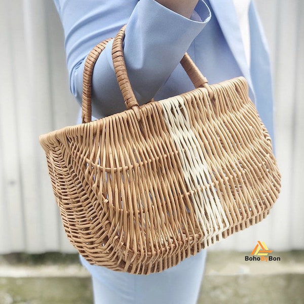 Wicker Handbag - Etsy