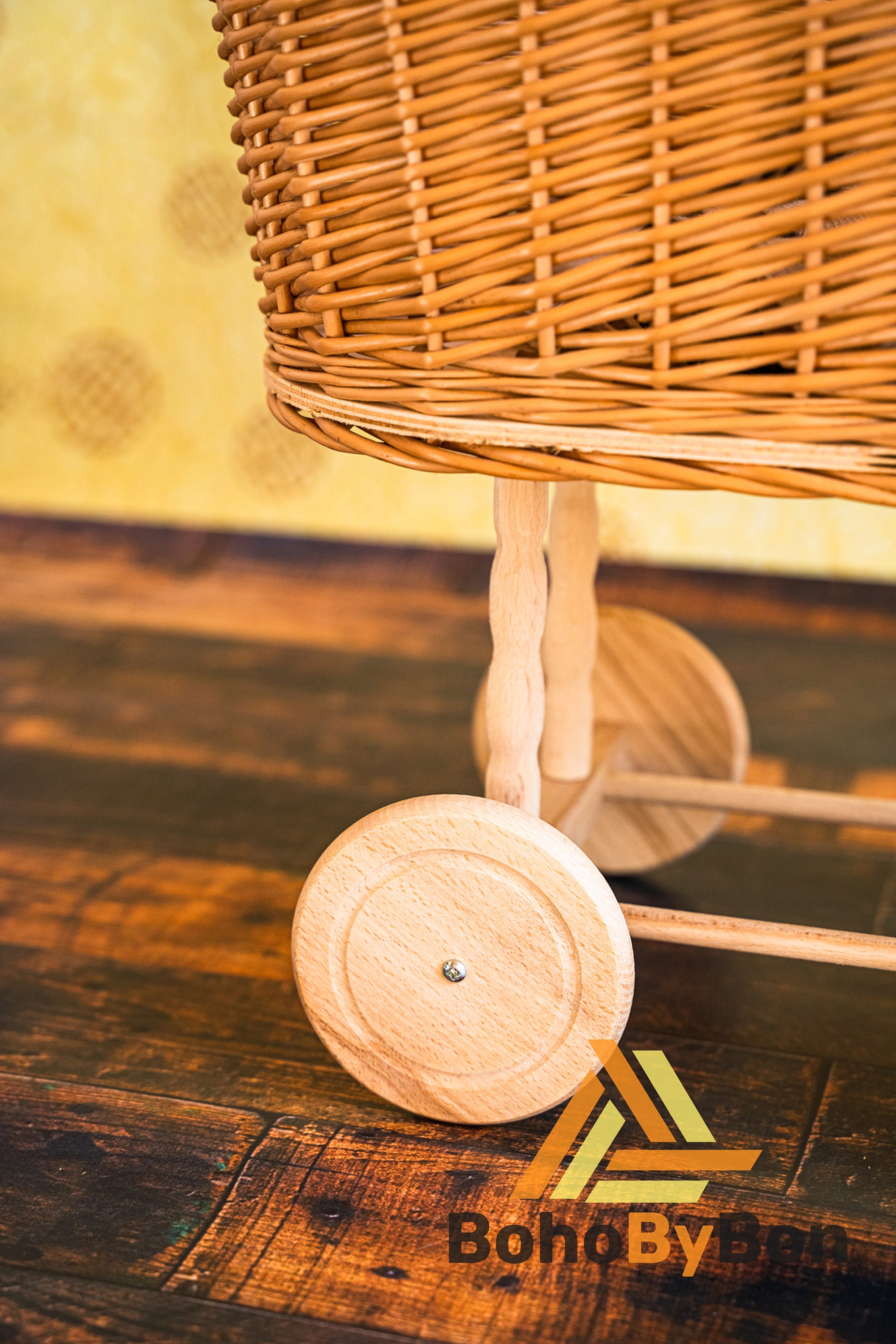 Wicker Doll Stroller Wicker Baby Carriage Wicker Pram Boho - Etsy