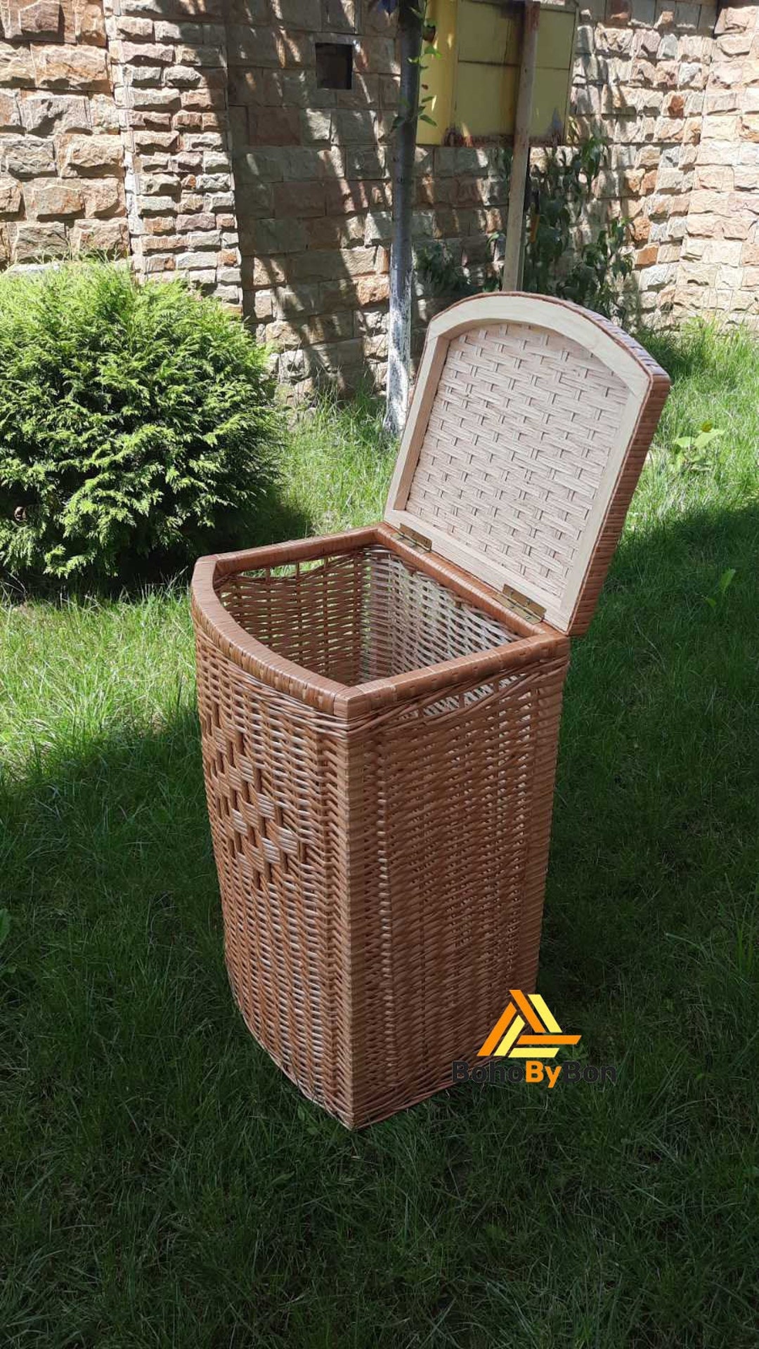 Rattan Laundry Basket, Wicker Basket With Lid, Wicker Laundry Basket ...